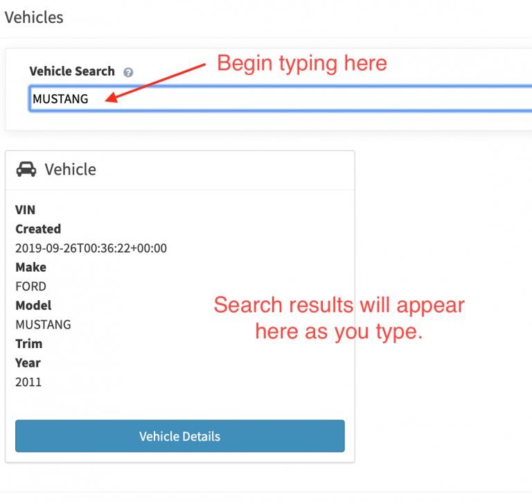 How to Search For An Existing Vehicle | Hibbitts Auto Pro